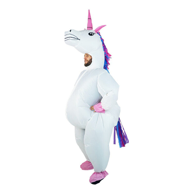 oppustelig enhjørning kostume - KostumeUniverset