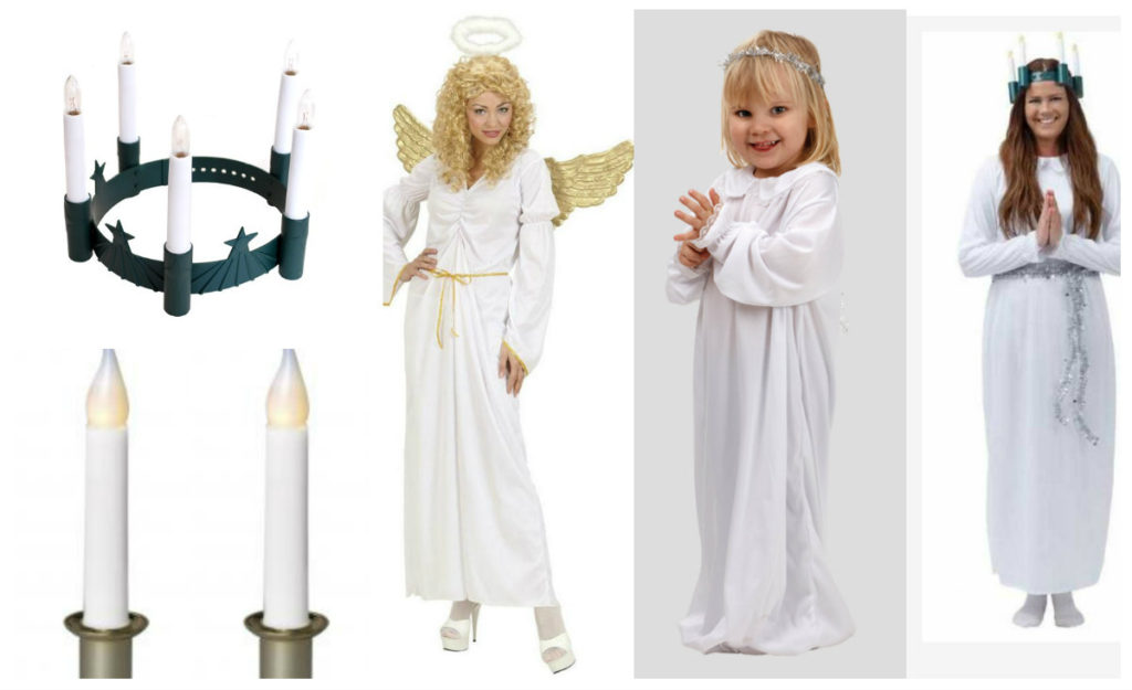 santa lucia kjole til børn luciakjole til børn luciaoptog kjole ...