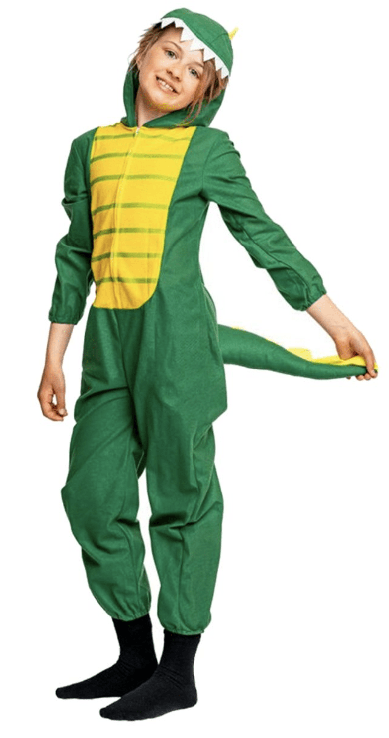 dino kostume dinosaur udklædning grønt kostume til børn fortidskostume ...