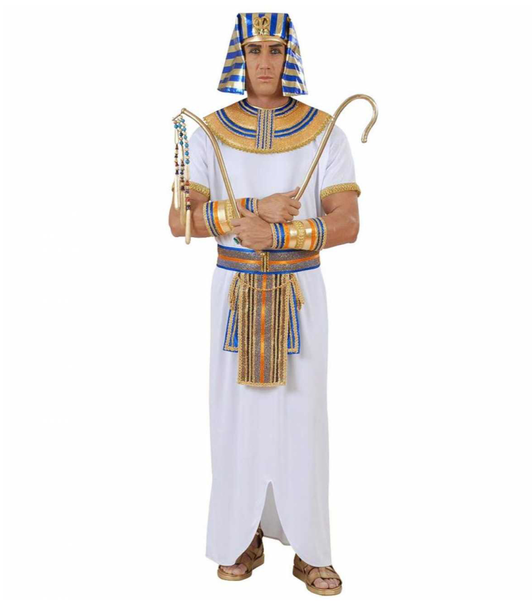 egyptisk farao kostume hvid farao udklædning til voksne - KostumeUniverset