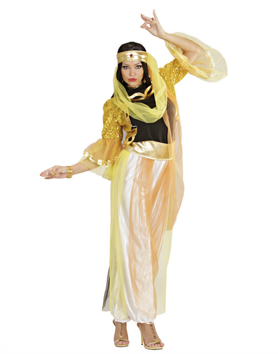 guld mavedanser kostume til voksne - KostumeUniverset